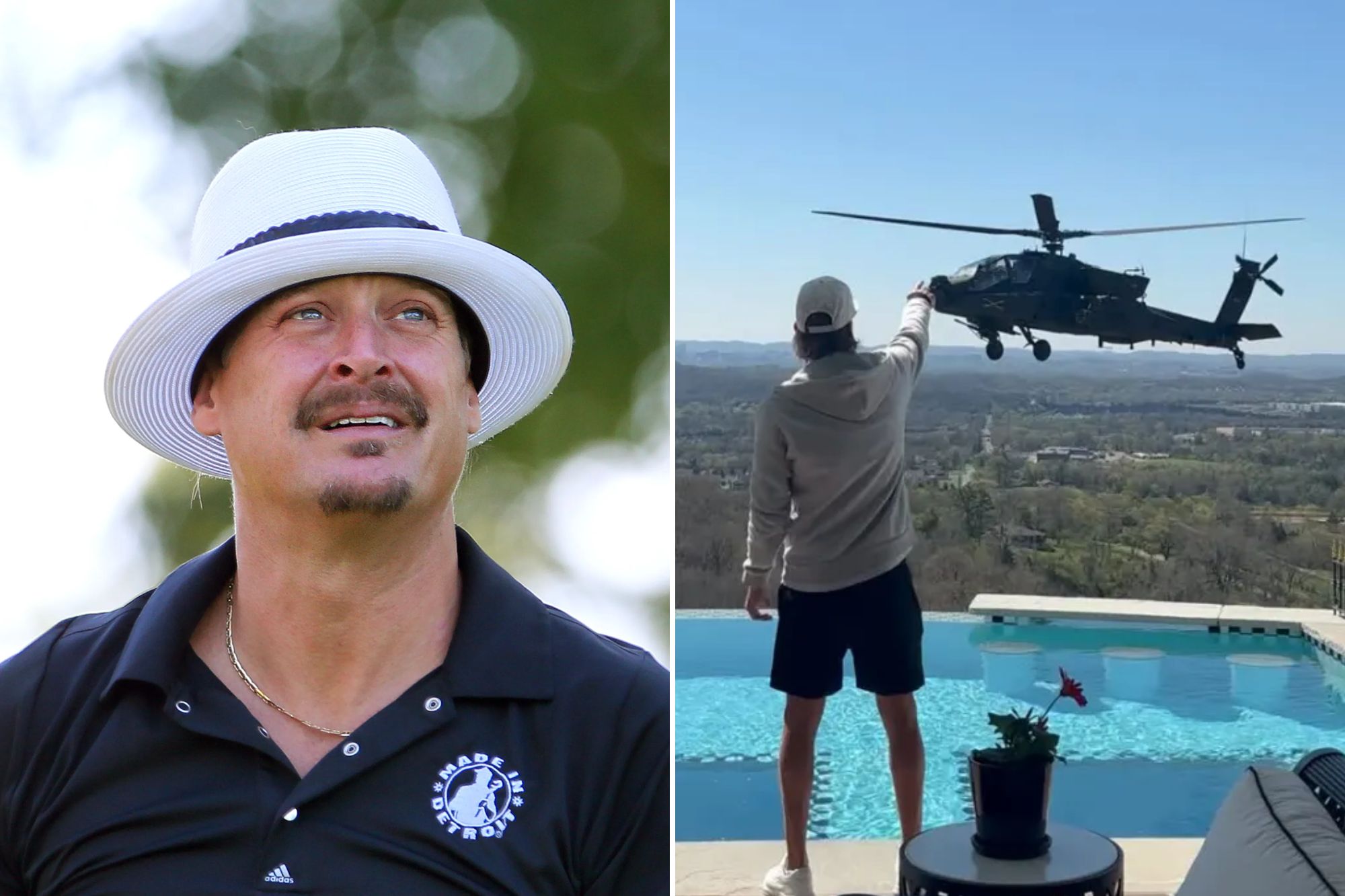 Army suspension of crew lifted after helicopter stunt outside Kid Rock ...
