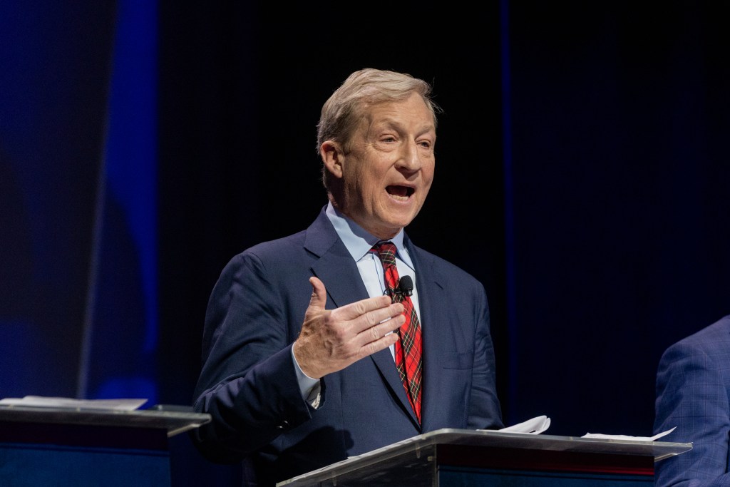Tom Steyer rails against the rich and dark money — but his history is ...