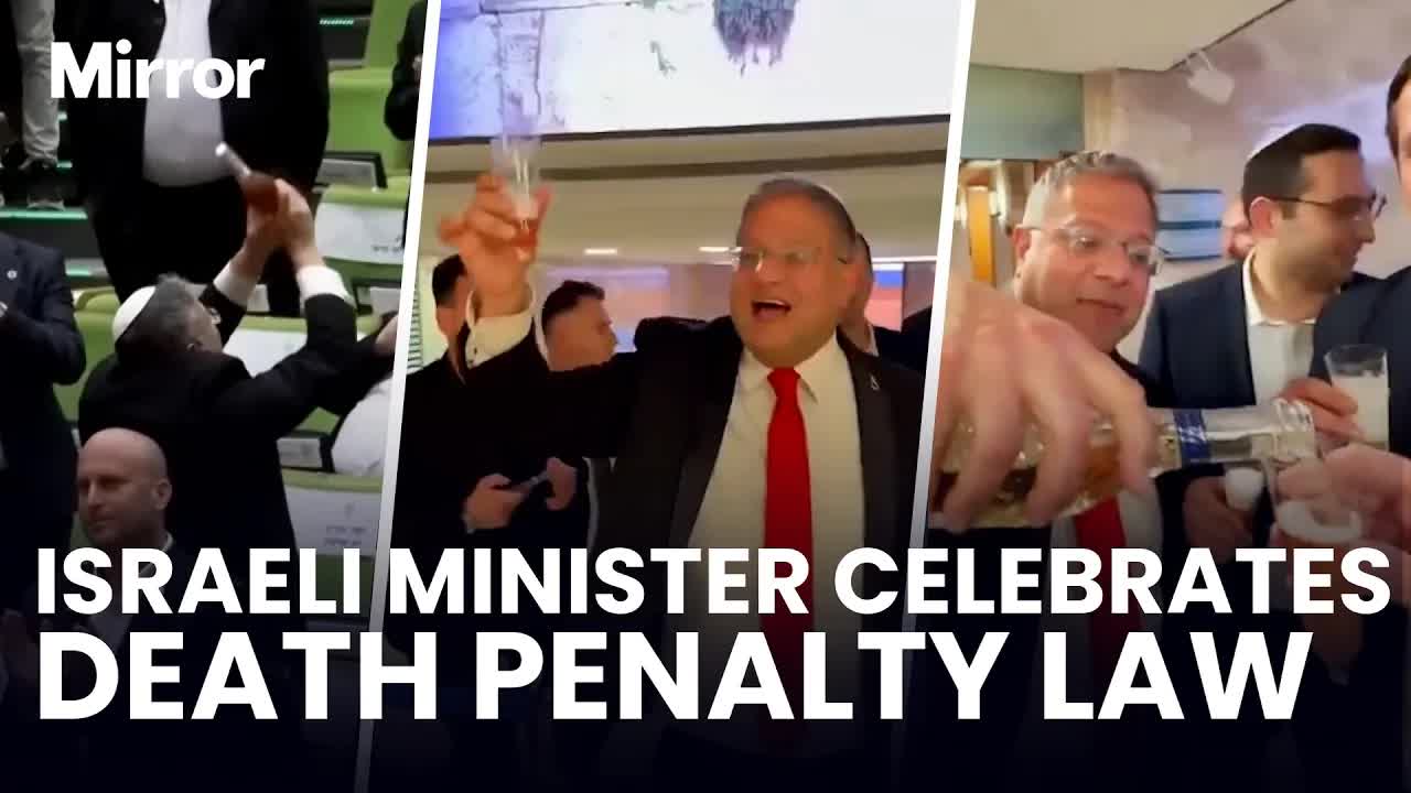 Ben-Gvir celebrates new Palestinian 'death penalty law' with champagne