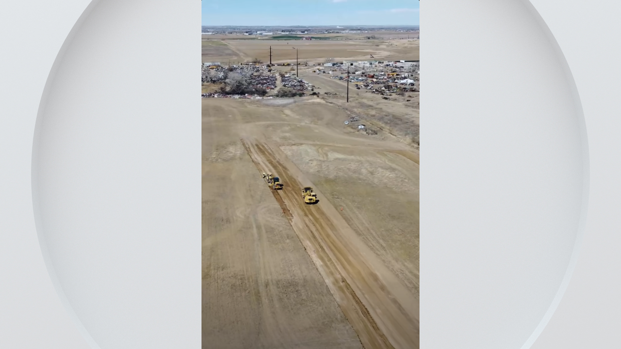 Drag strip under construction at Colorado National Speedway