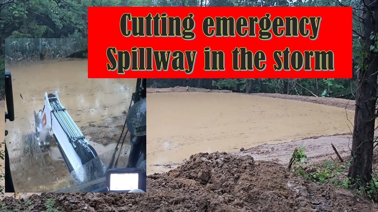 Pond dam overflow emergency fix during heavy rain: What happened