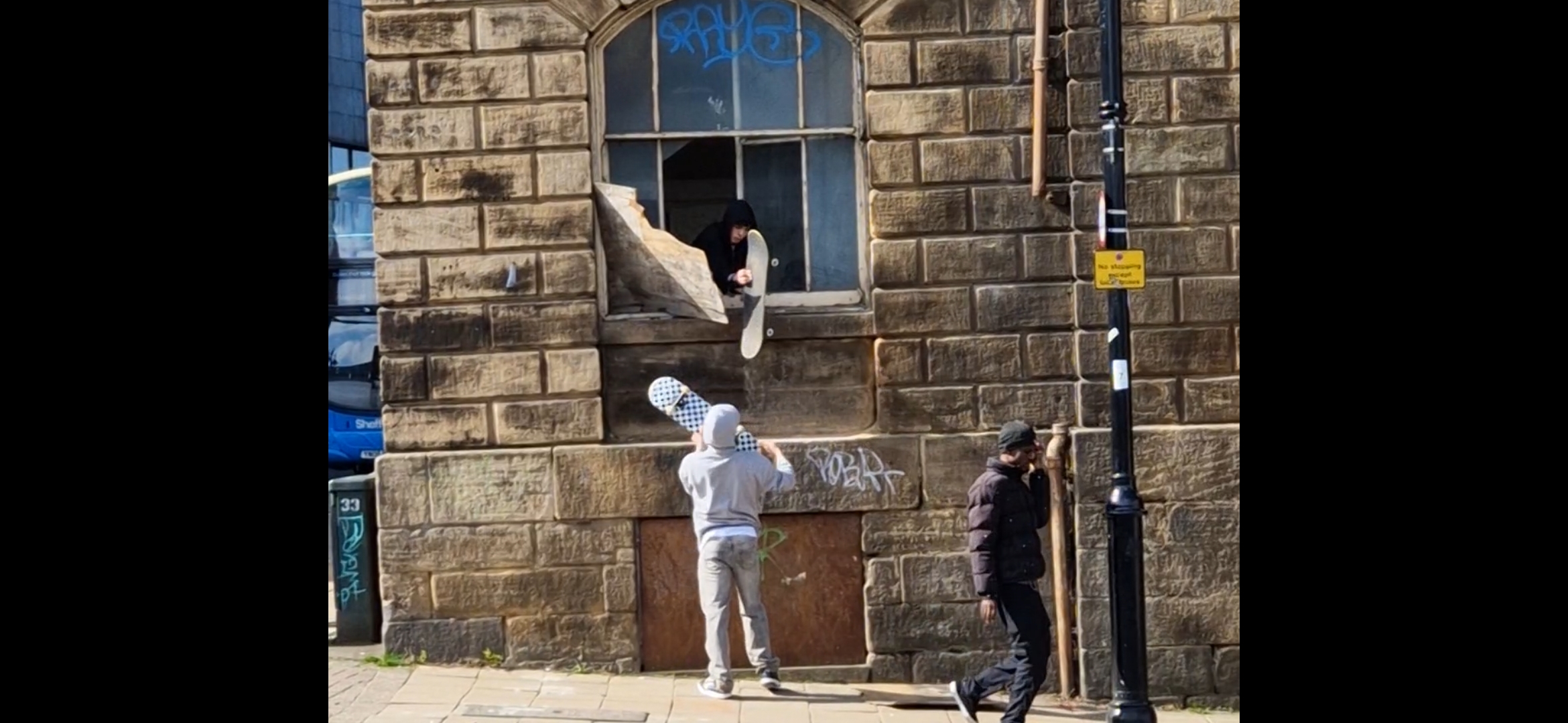Concerns for historic site as youngsters seen climbing in and out of ...