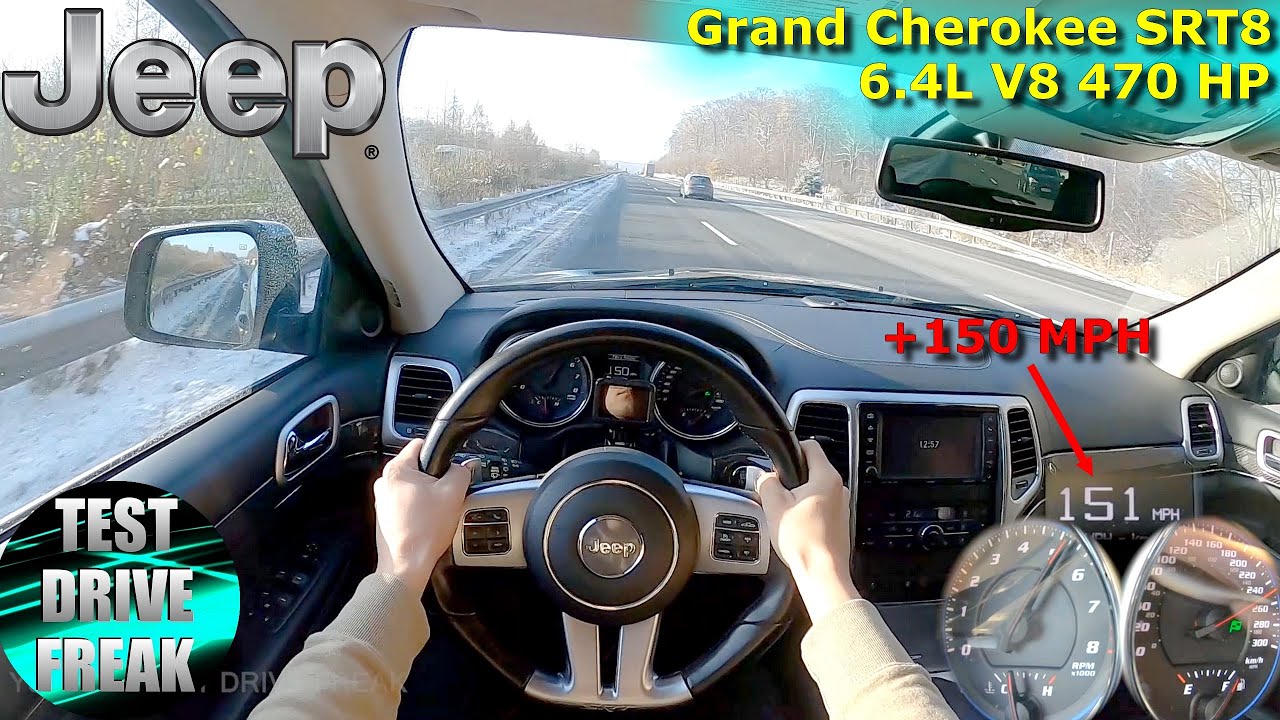 2012 Jeep Grand Cherokee SRT8 6.4L V8 470 HP top speed autobahn drive POV