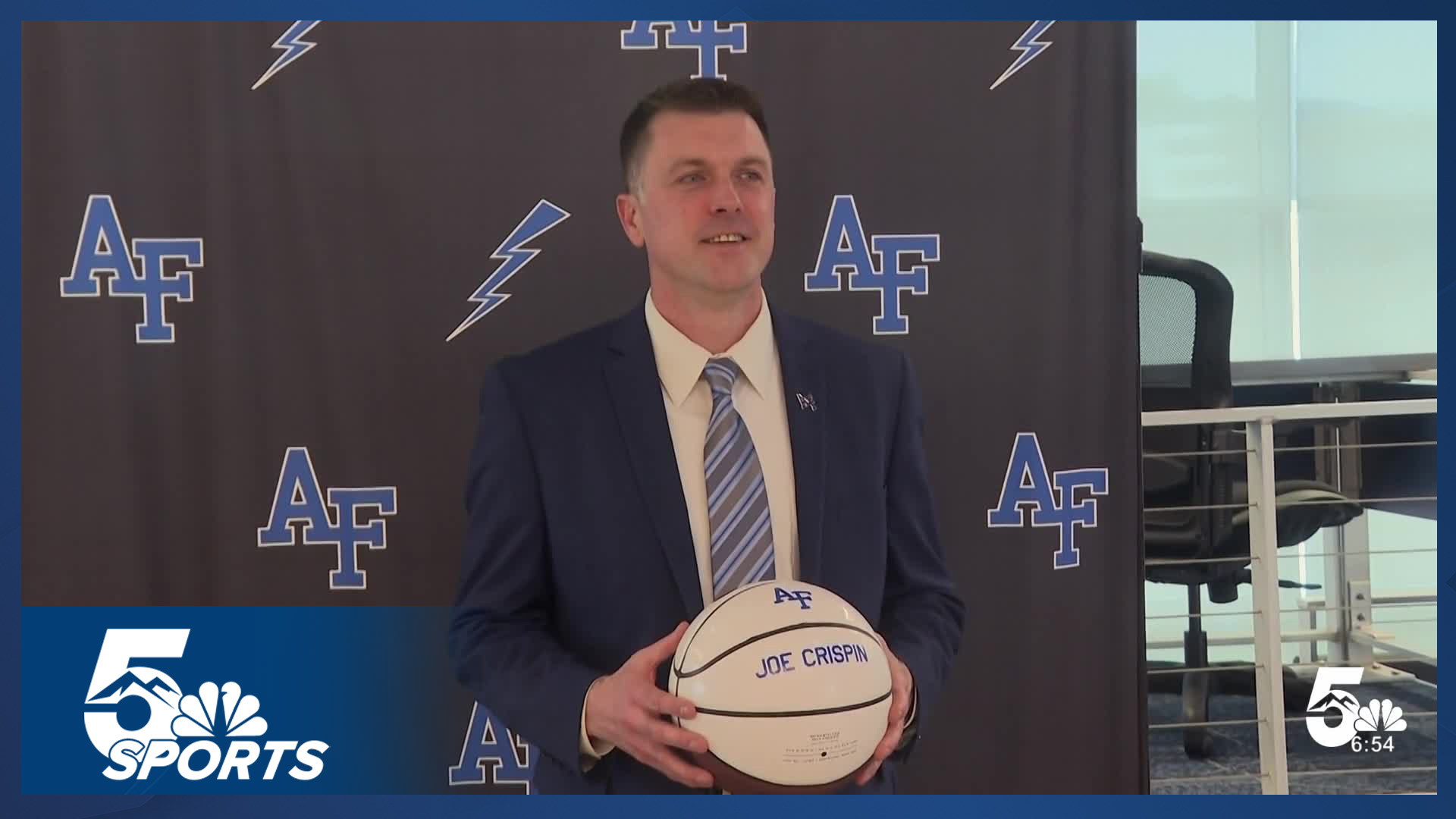 Air Force Academy introduces new men's basketball head coach Joe Crispin