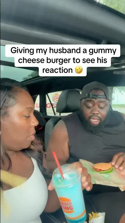 Gummy burger prank on husband!