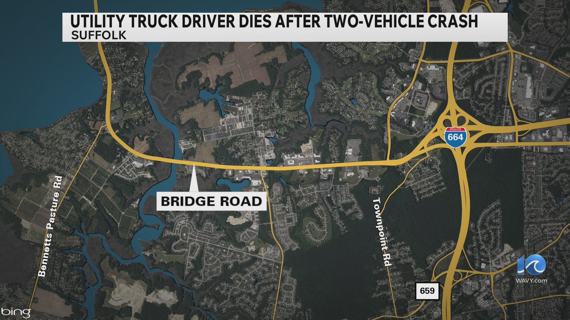 Utility truck driver dies after two-vehicle crash