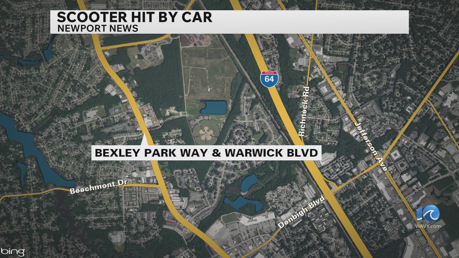 Motorized scooter rider seriously injured in Newport News crash