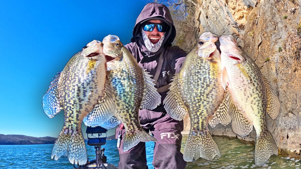How to catch crappie along bluff walls