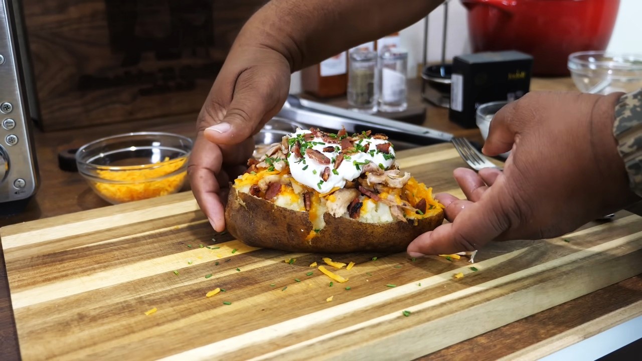 Loaded baked potato made easy