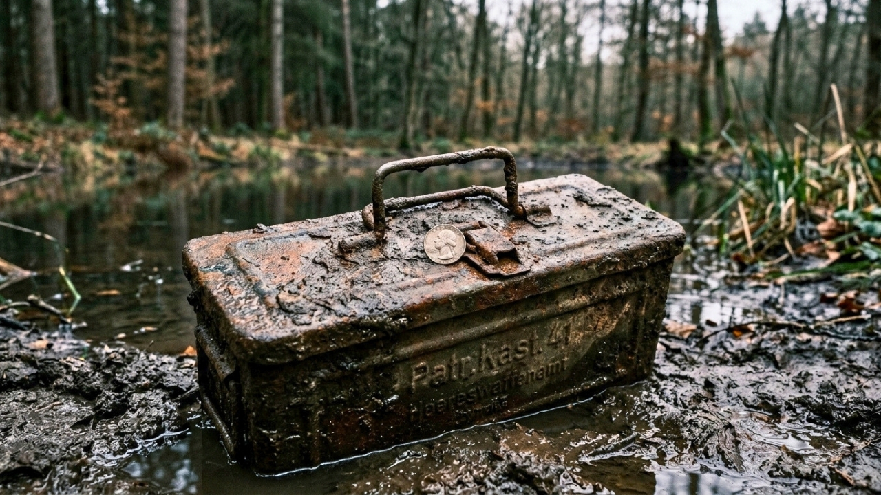 Watch a WW2 search in Germany uncover underwater ammo boxes and a ...