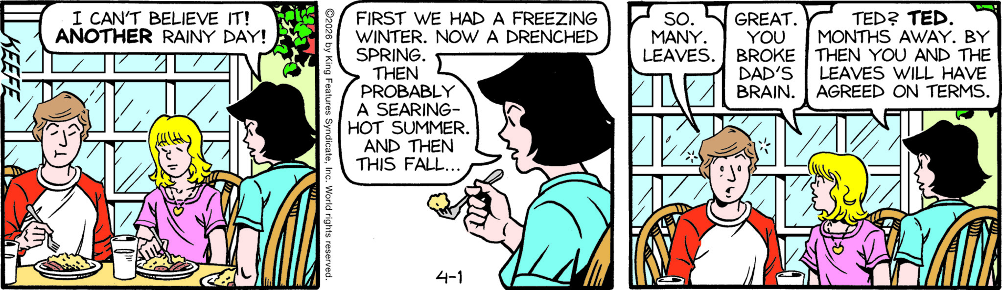 Sally Forth by Francesco Marciuliano; drawn by Jim Keefe