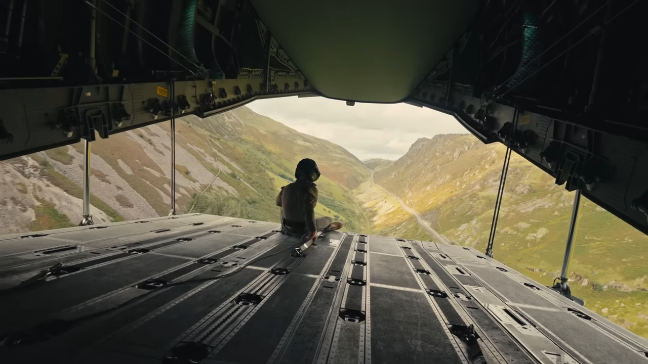 Watch a 120 ton aircraft blast low through mountains - "One mistake ...