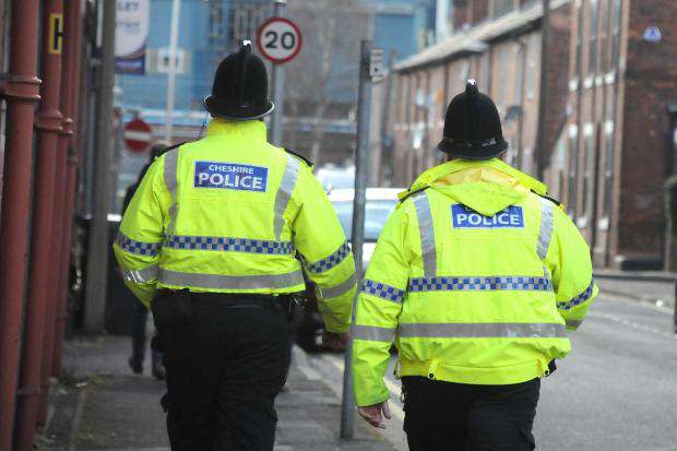 Moped thieves caught in the act cutting bike chain with angle grinder