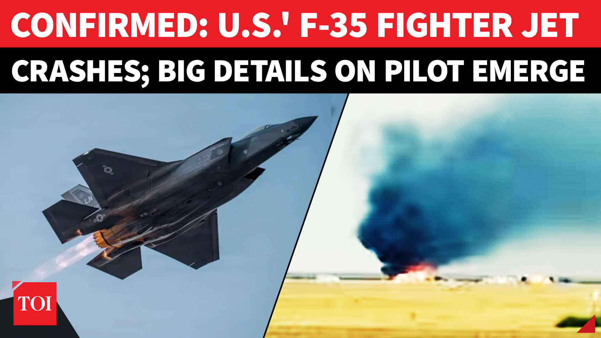 Breaking: US' F-35 fighter jet crashes amid Iran war, emergency teams ...
