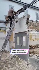 Demolition fail! Wall falls but this door refuses to budge 😂|| Heartsome 💖
