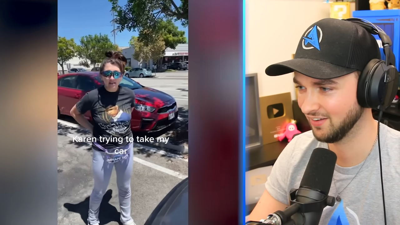 Karen hits the car - seconds later karma humiliates her