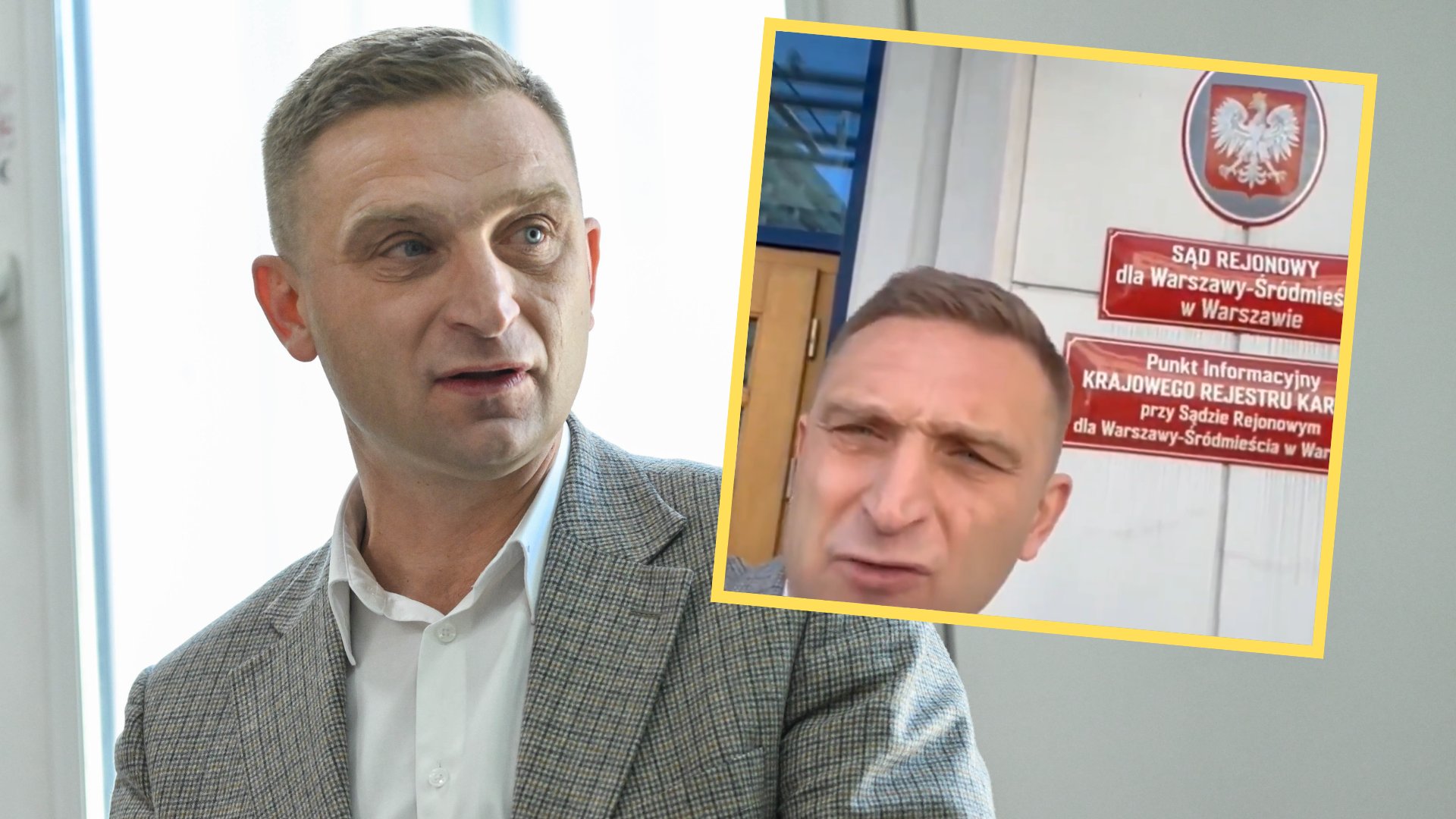 Robert Bąkiewicz wyrzucony z sali sądowej. Sędzia kilkukrotnie zwracała ...