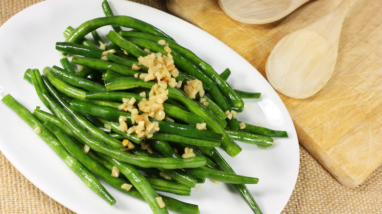 Green beans always taste better at a restaurant and it's clear why