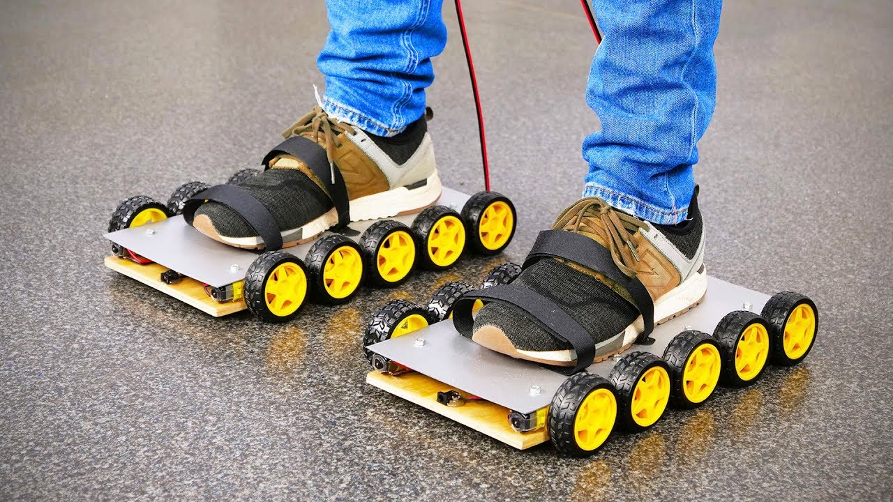 DIY electric roller skate shoes at home