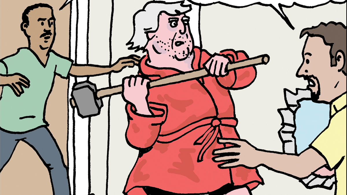 Tom the Dancing Bug: Dementia Donnie's ballroom and war