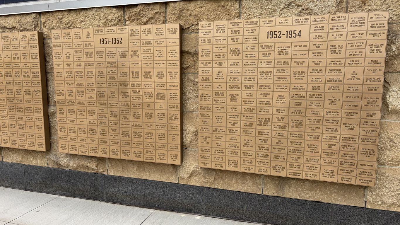 Bucco bricks return as plaques at PNC Park