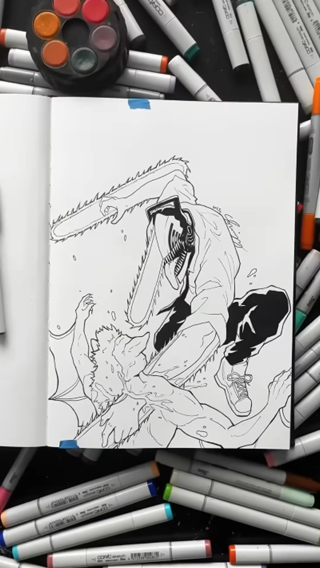 A simple Chainsaw Man sketch that became something wild