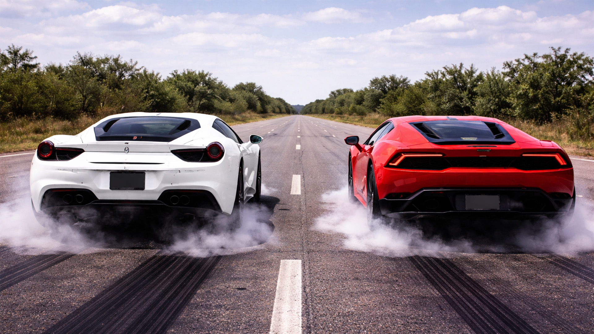 Ferrari 488 GTB vs Lamborghini Huracan LP610-4 drag race