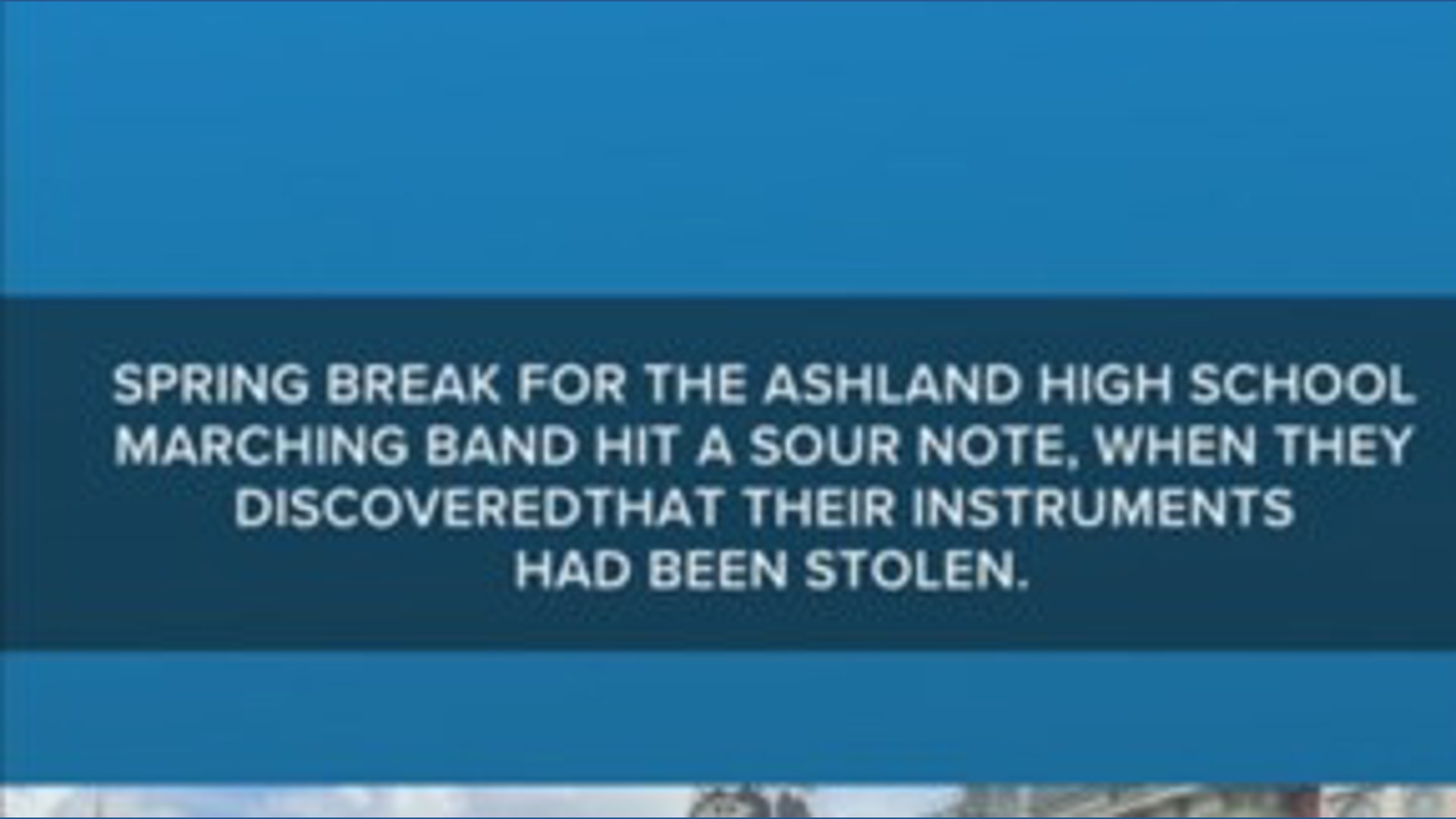 Instruments stolen from Ashland High School marching band