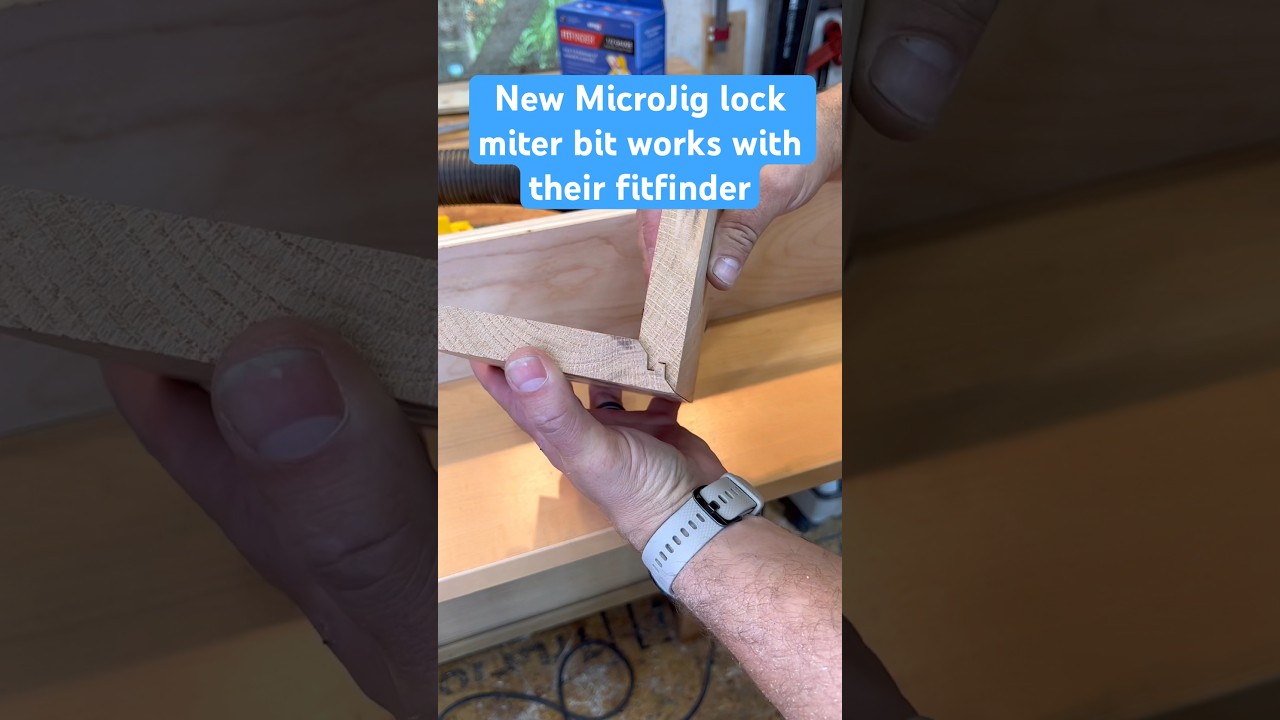 New MicroJig lock miter joint router bit has easy setup #woodworking # ...