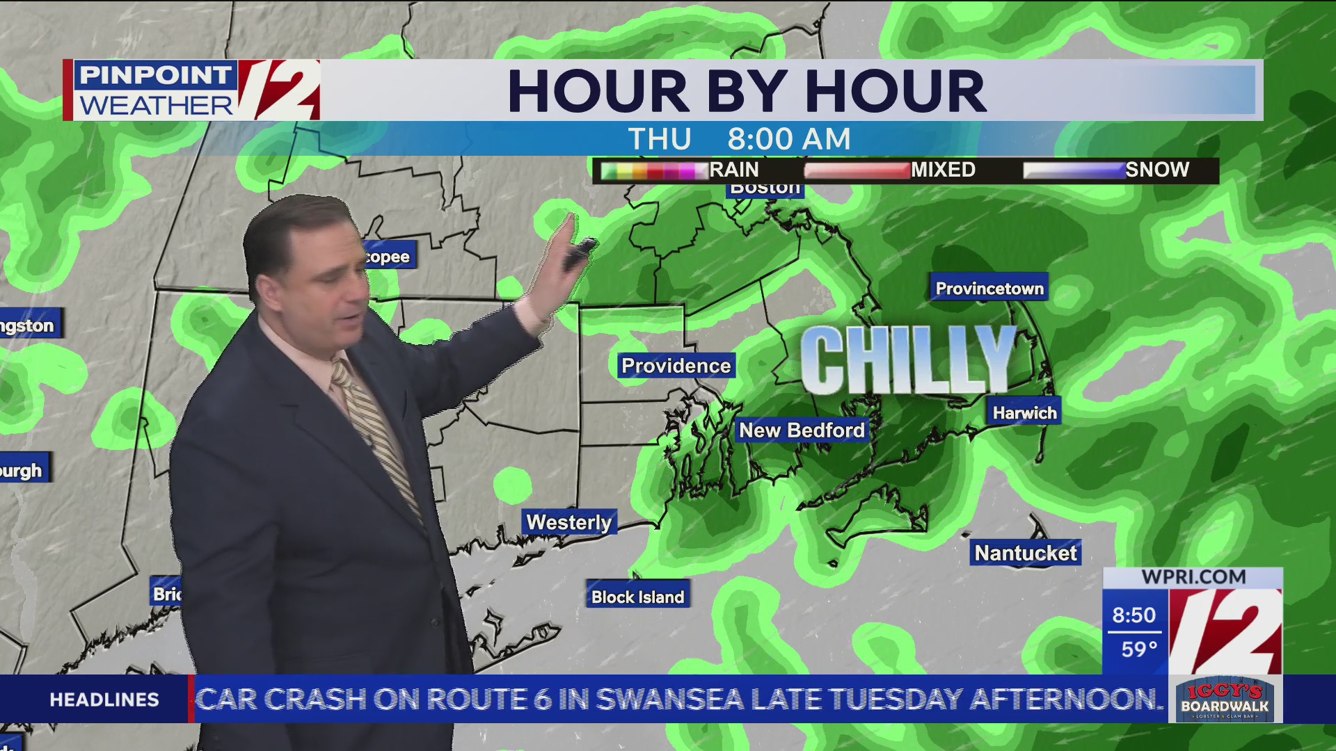 WPRI 12 weather forecast for 4/1/26: Showers this morning, warm again ...