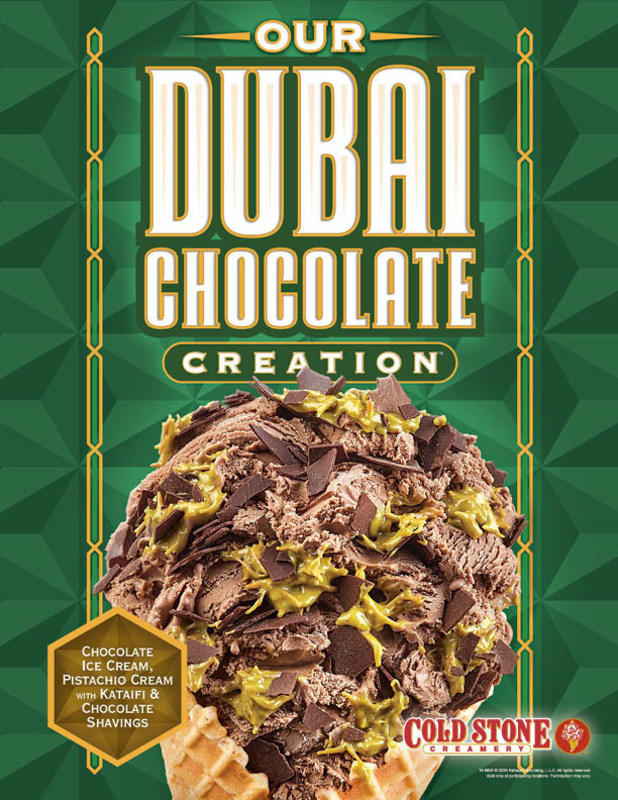 Cold Stone adds new Dubai chocolate ice cream creation to menus this April