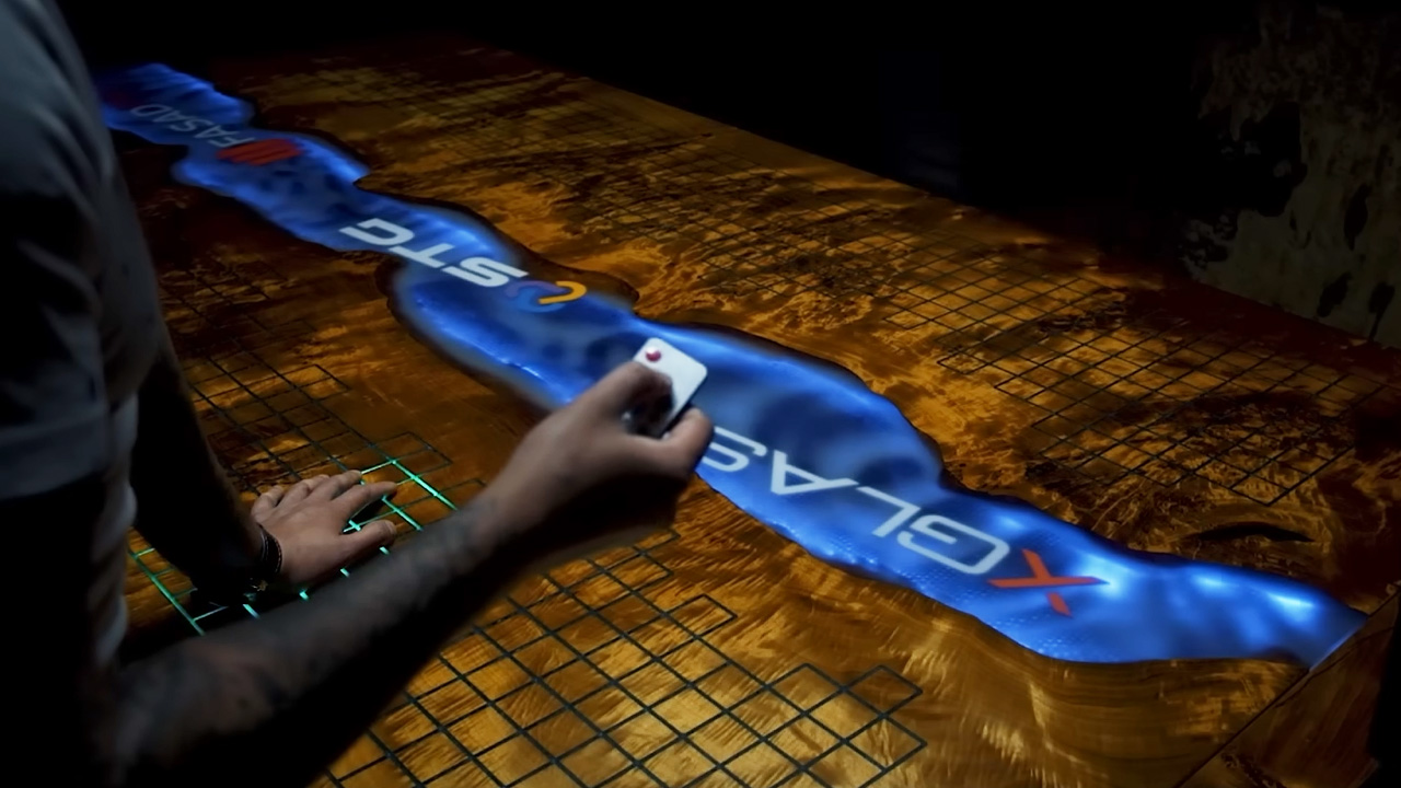 Blending epoxy and wood for a custom table