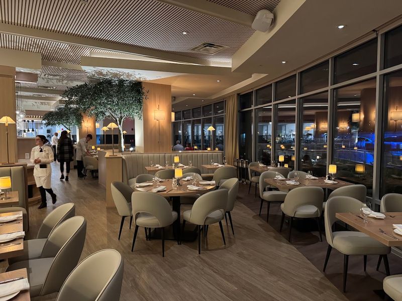 This Indiana seafood spot features floor-to-ceiling windows overlooking ...