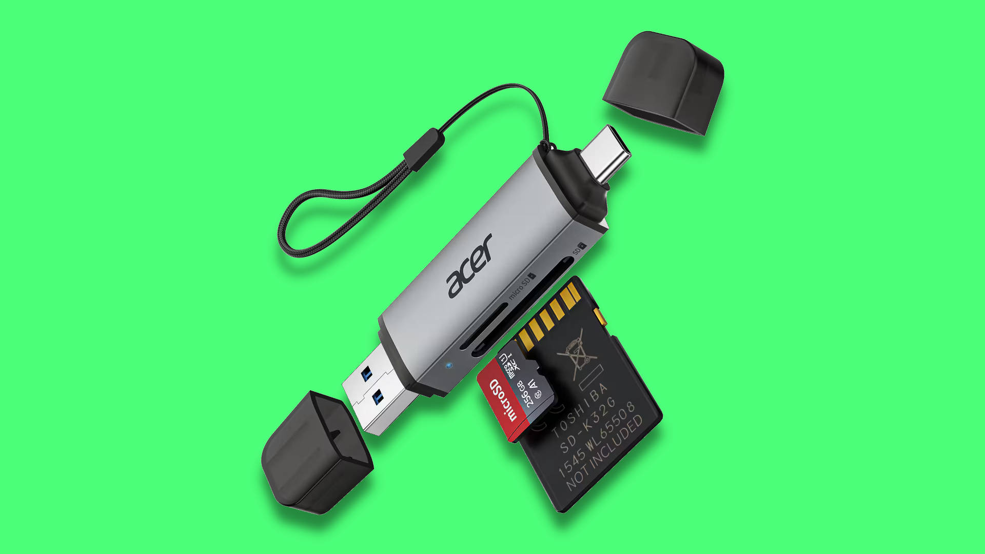 Acer’s $10 card reader works with USB-A and USB-C laptops