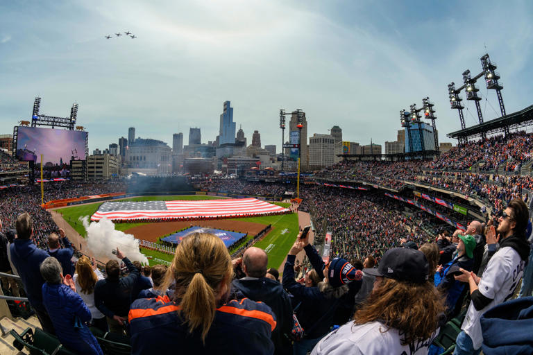 It's party time in downtown Detroit for the Tigers' home opener Friday