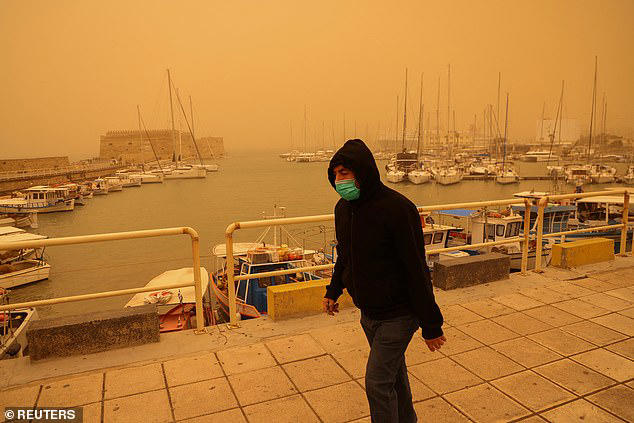 Greek island cloaked by Saharan dust storm and hit by tornados with ...