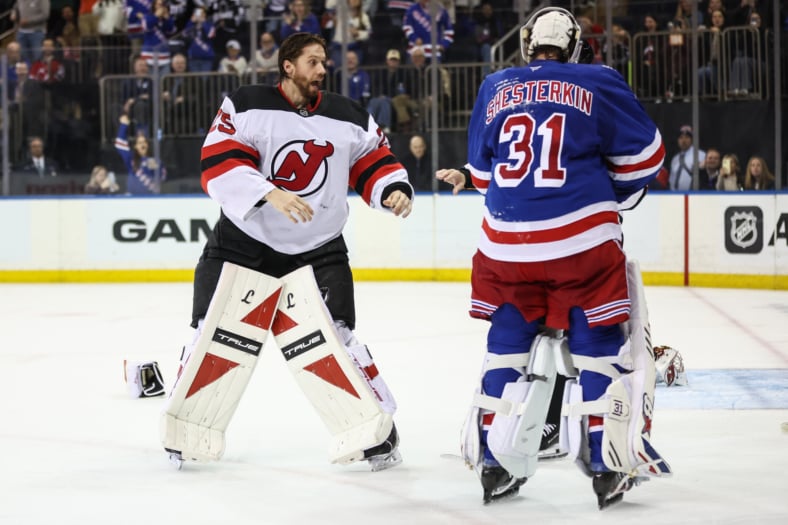Devils lose game, fight to Rangers at MSG