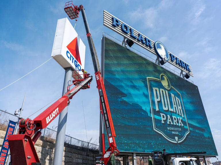 Like Fenway, a Citgo sign now looms over Polar Park