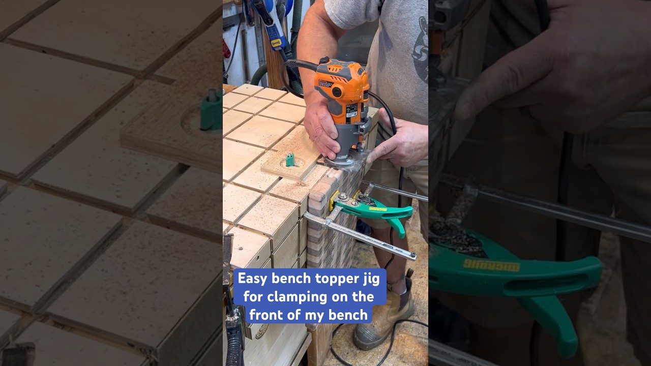Easy clamping jig for the front and top of my workbench #woodshop # ...