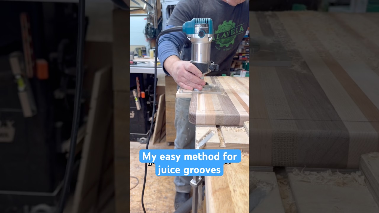 Use a simple fence for an easy method to route juice grooves #workshop ...