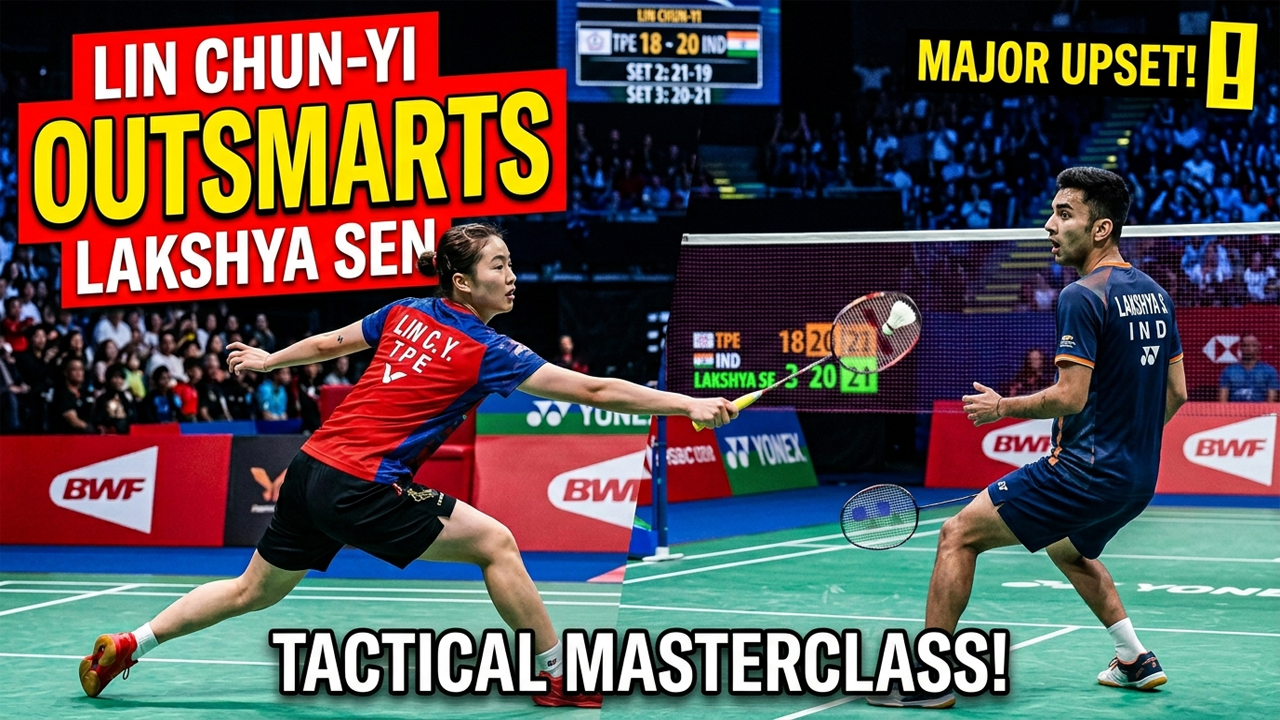 Lin Chun-yi outsmarts Lakshya Sen