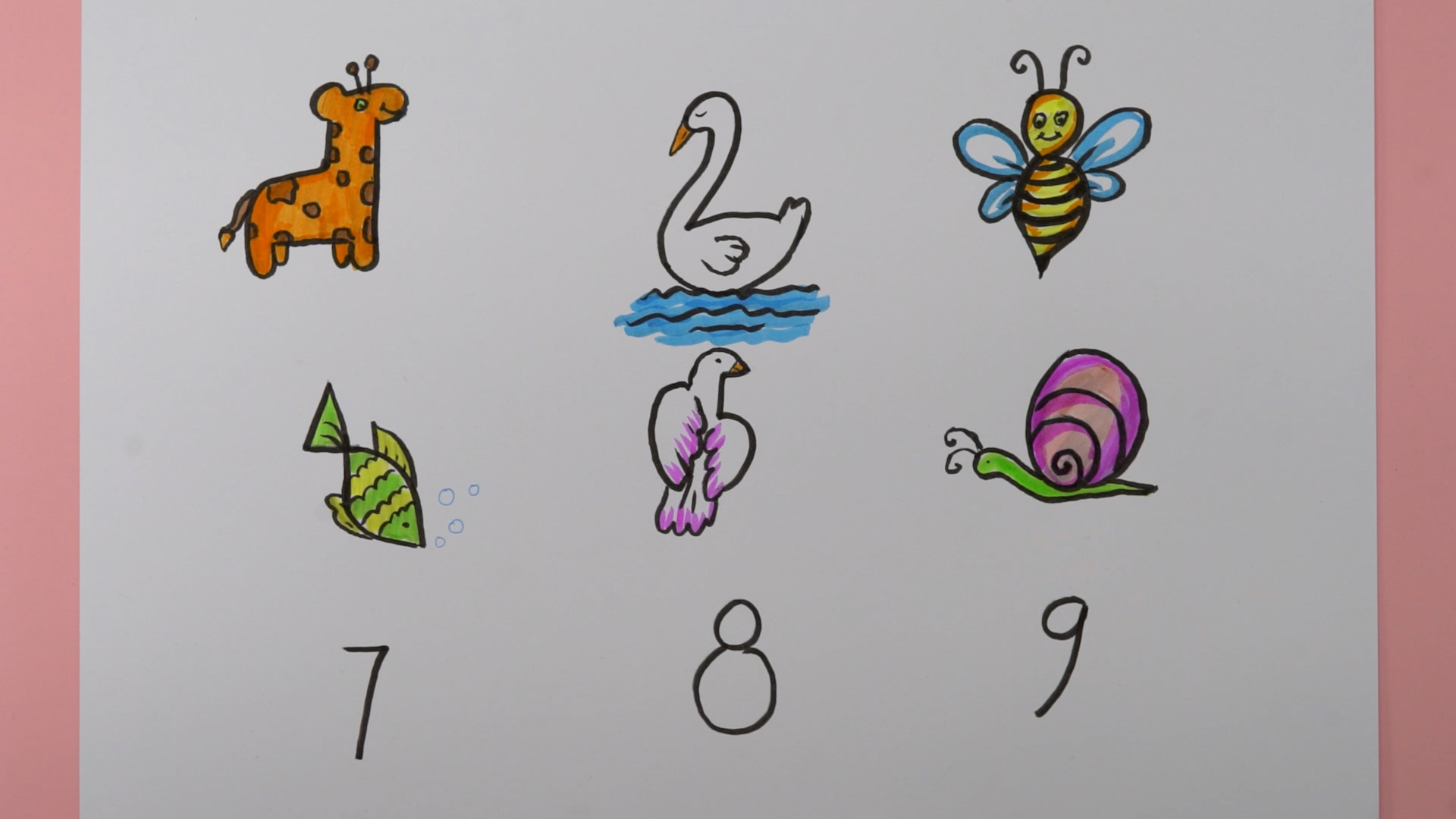 Transform numbers into animal shapes
