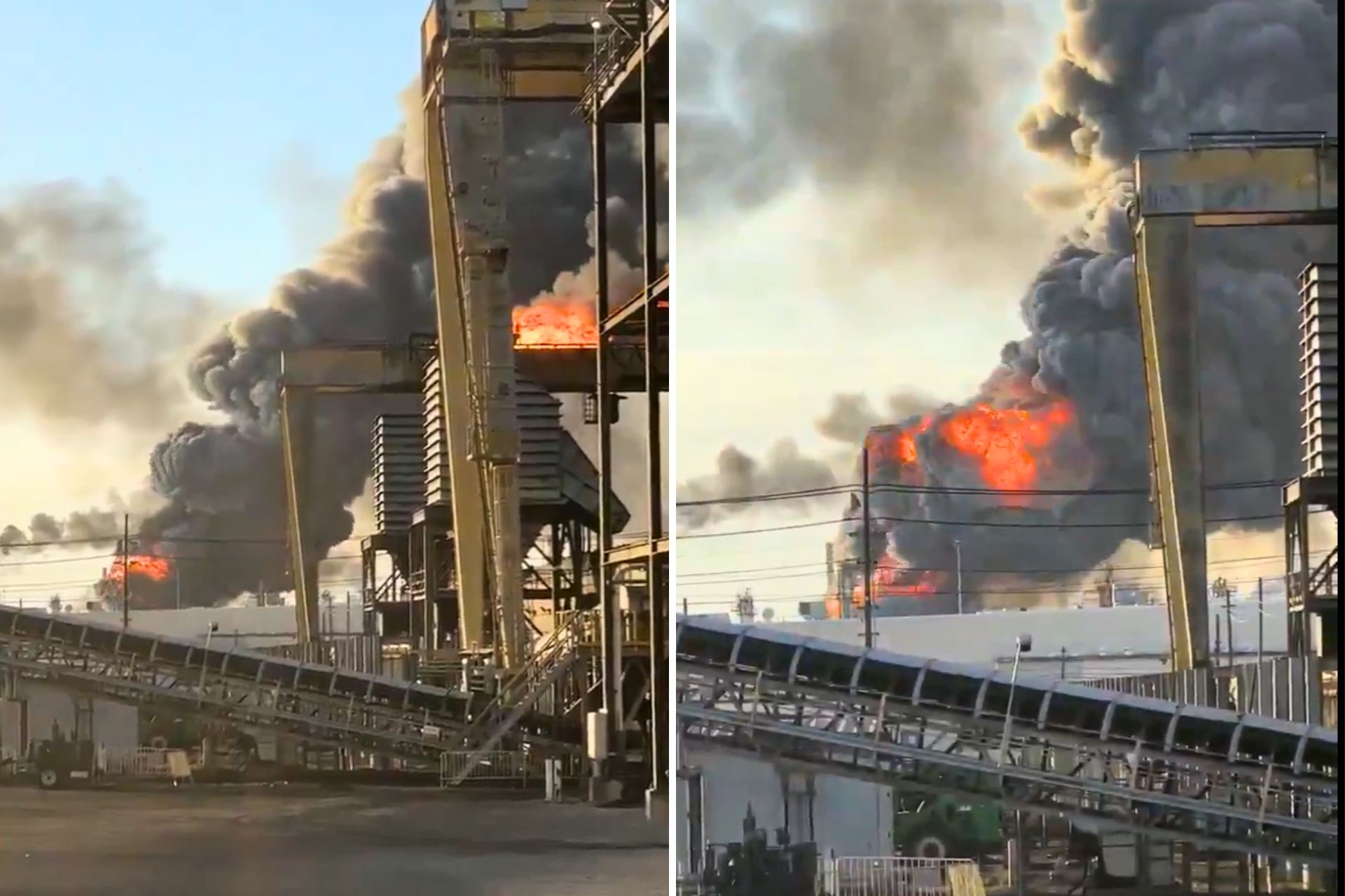 Massive fire erupts at Texas oil refinery, residents urged to shelter ...