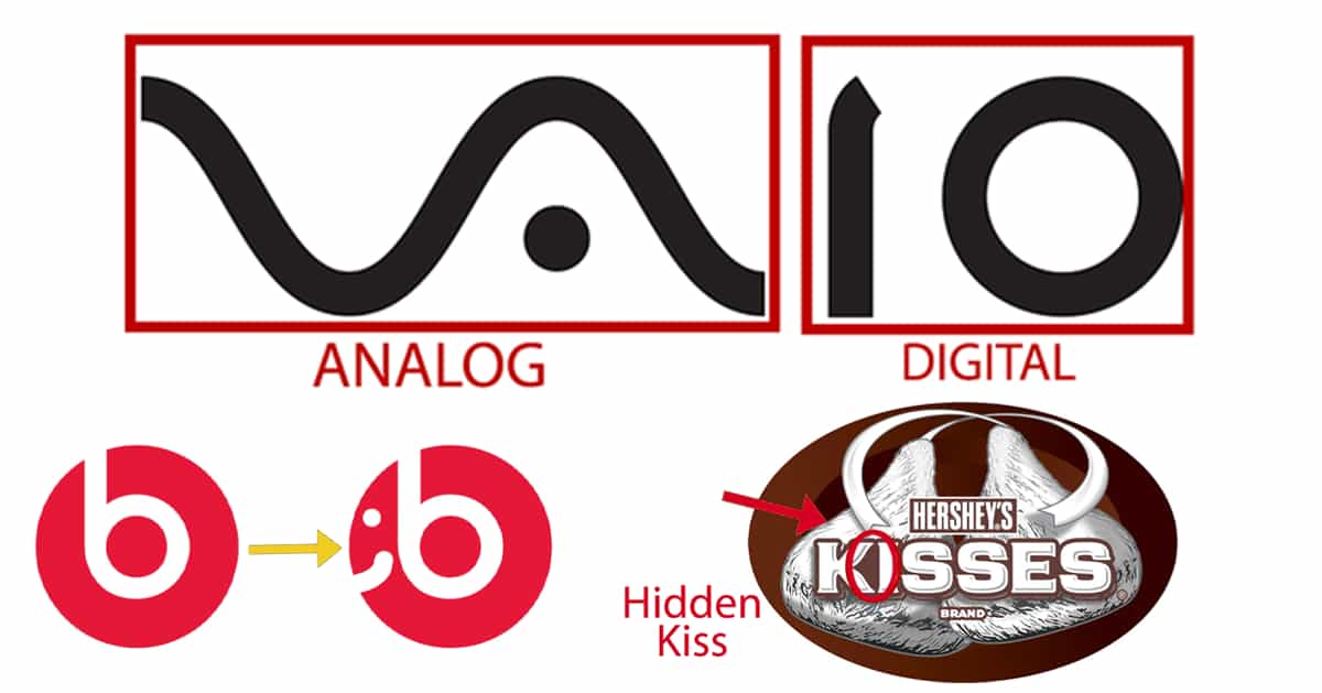 Famous logos with hidden elements