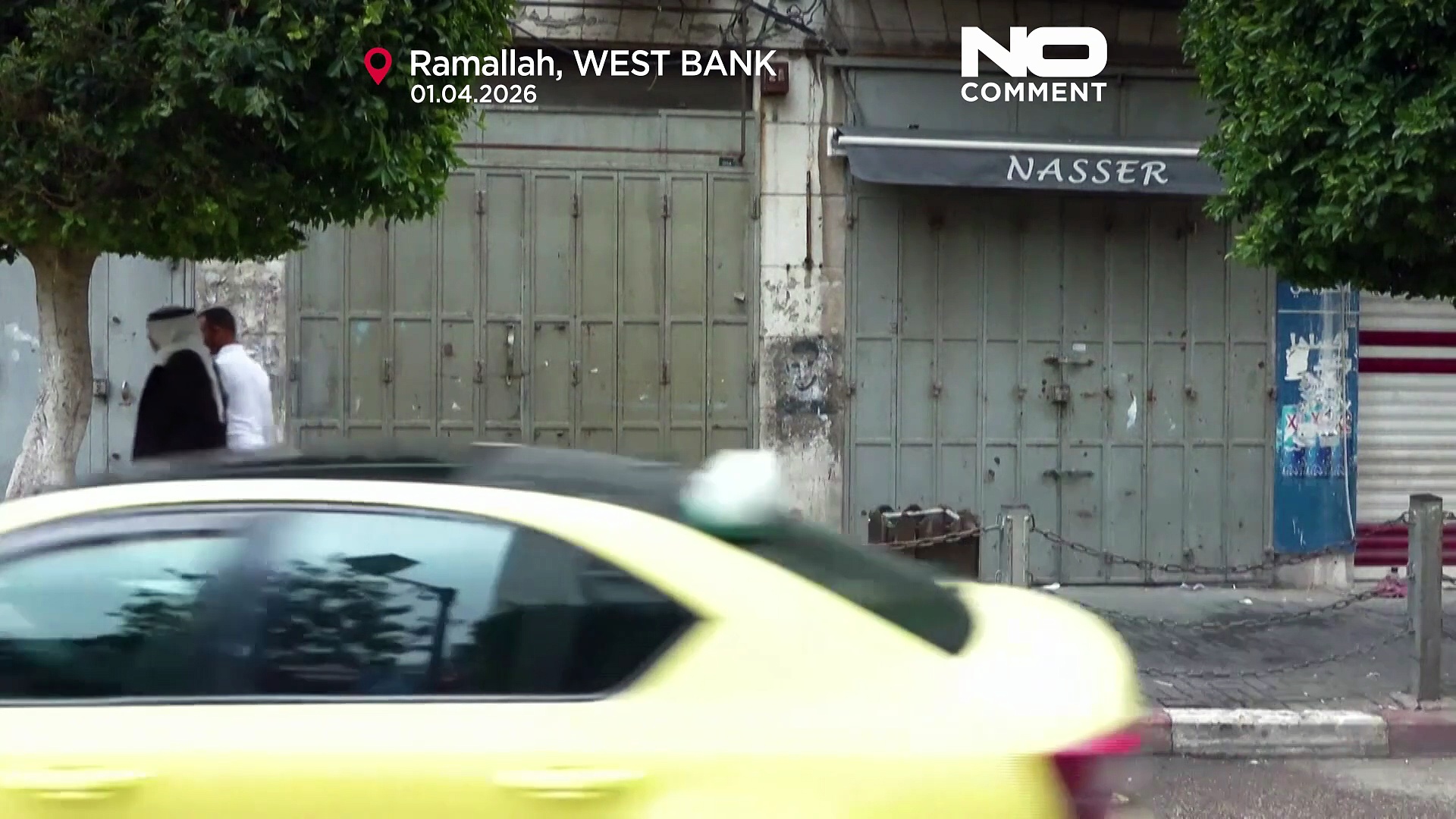 General strike empties streets in Ramallah over Israel’s death penalty law
