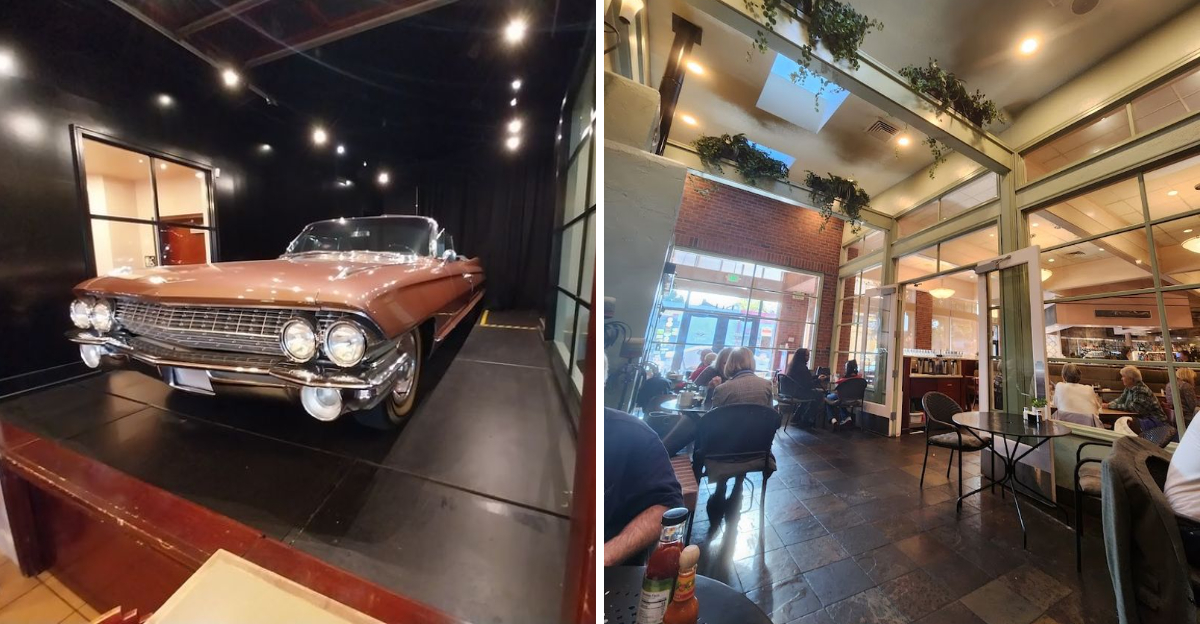 This iconic Oregon diner features a full-size Cadillac and a nostalgic ...