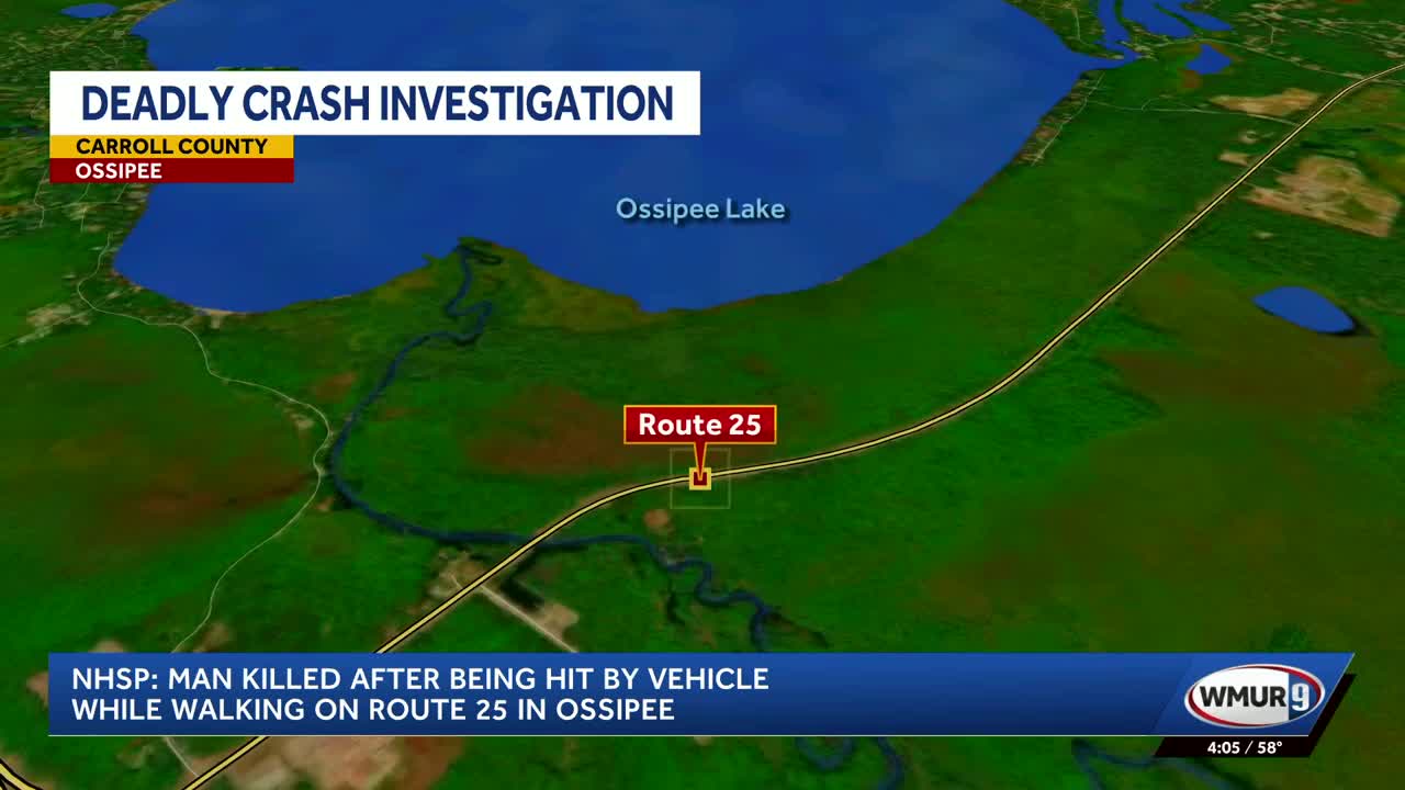 Man dies after being struck by vehicle in Ossipee
