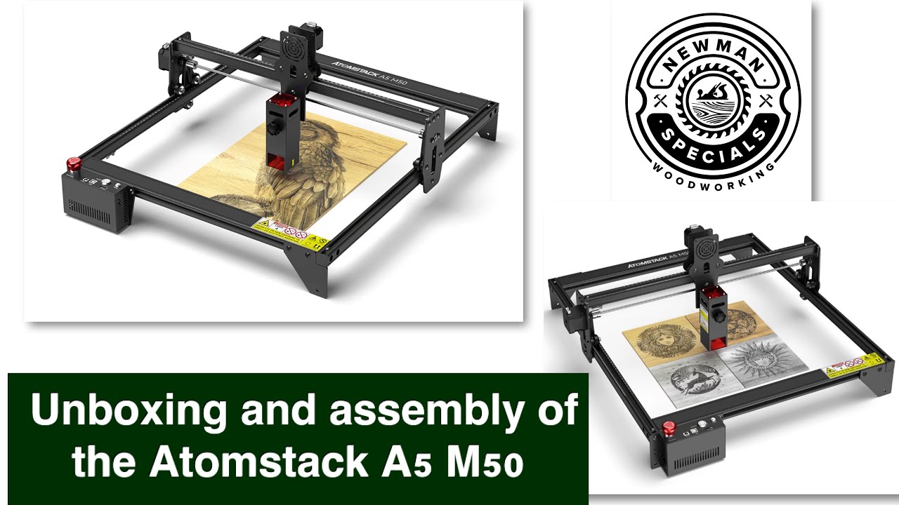 Atomstack A5 M50 unboxing & easy assembly for beginners | Full setup ...