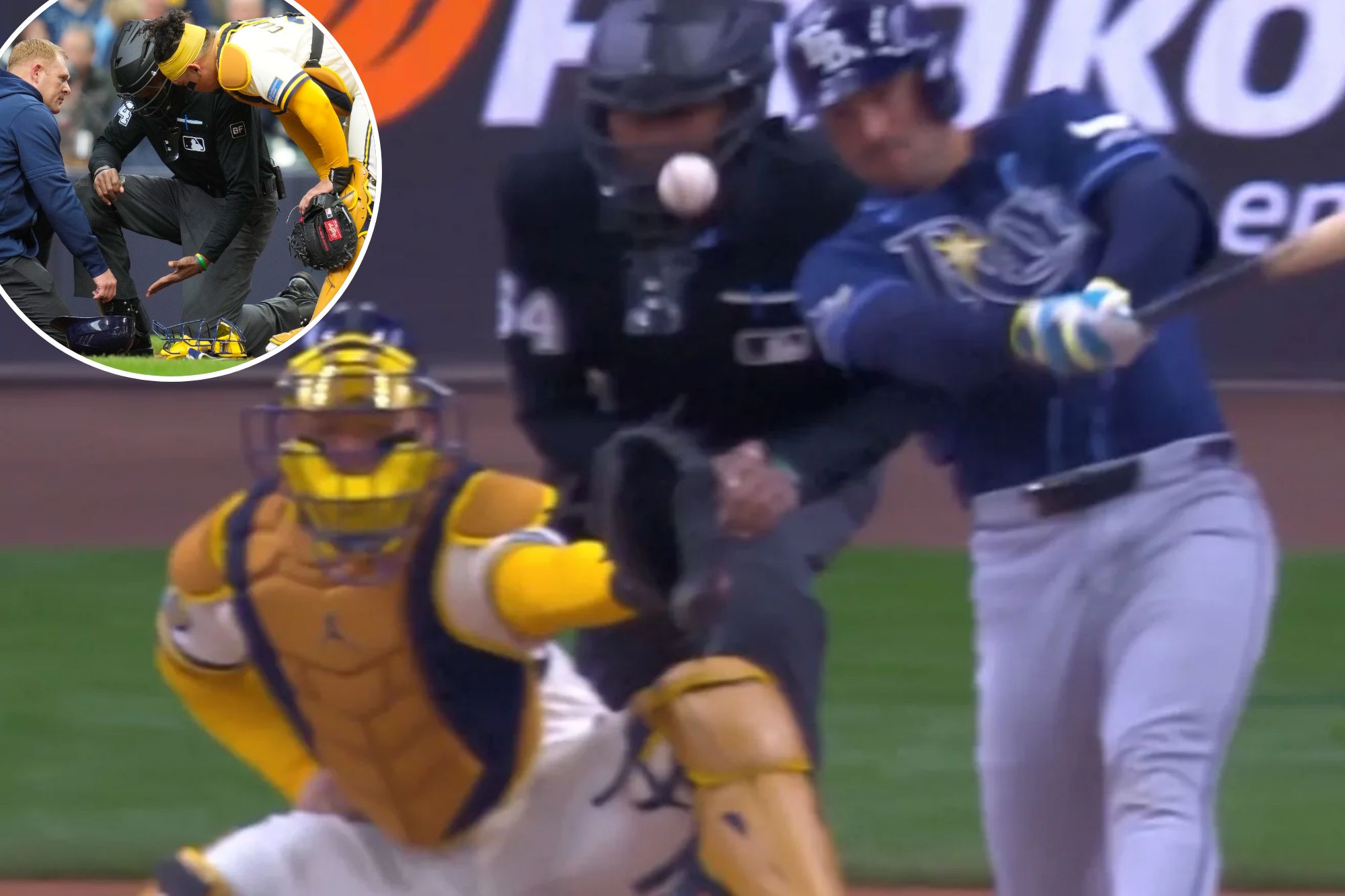 CB Bucknor leaves game after getting hit by foul ball in nightmare week