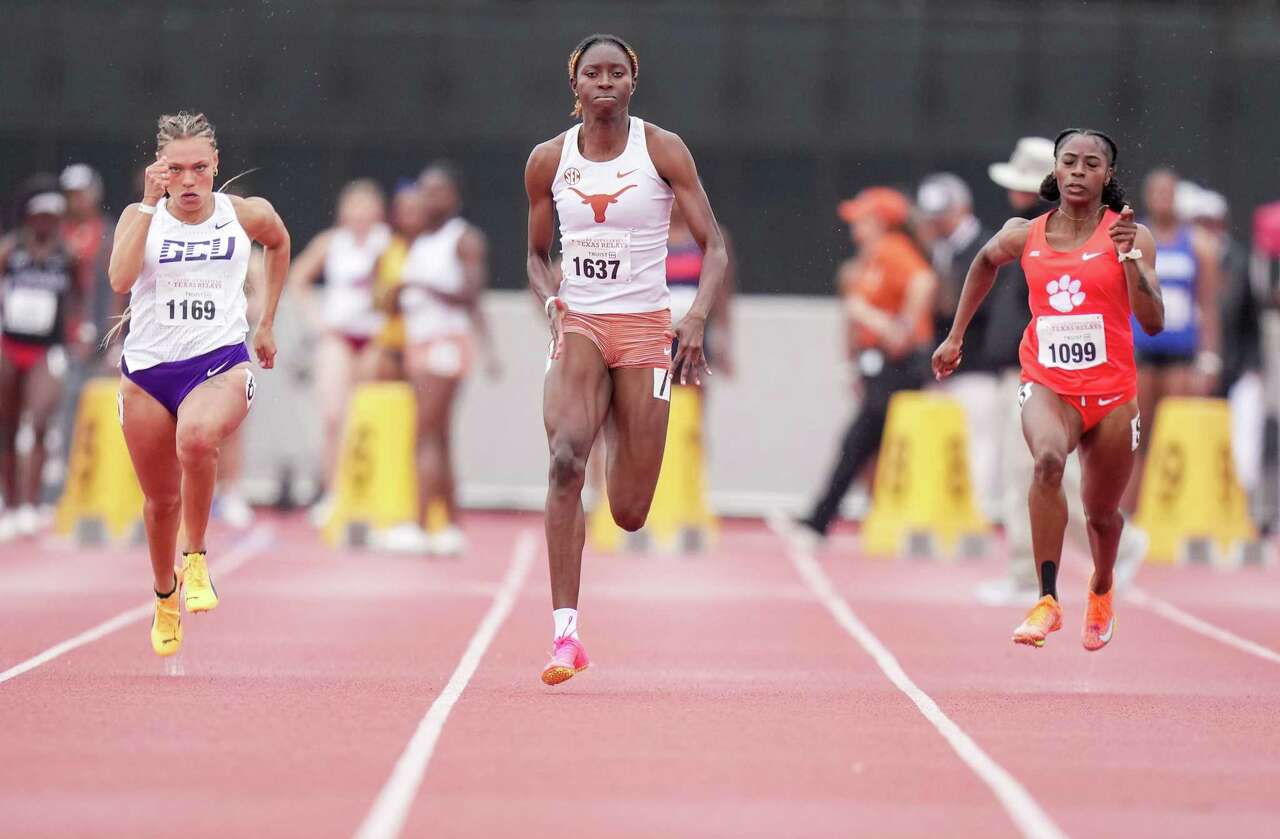 Tabea Eitel of Texas sits 2nd place in the heptathlon after Day 1 of ...